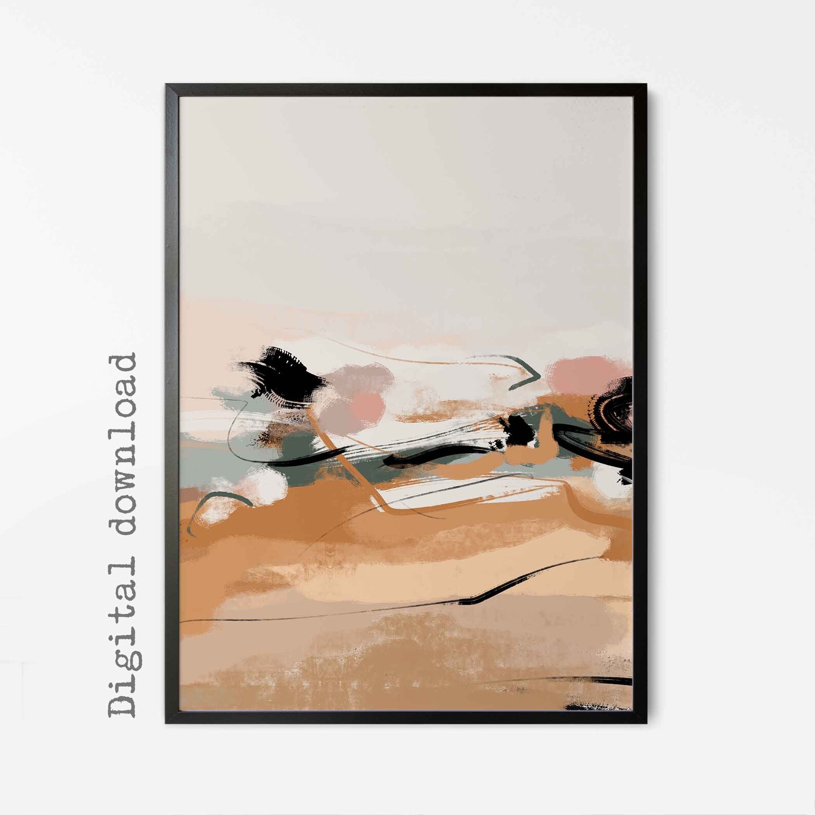 Earth Colors Abstract Landscape Gallery Wall Art Set of 3 - Etsy