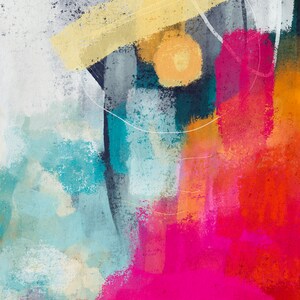 Colorful Abstract Set of 2 Prints Multicolour Painting Vibrant Colors ...