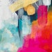Colorful Abstract Set of 2 Prints Multicolour Painting Vibrant Colors ...