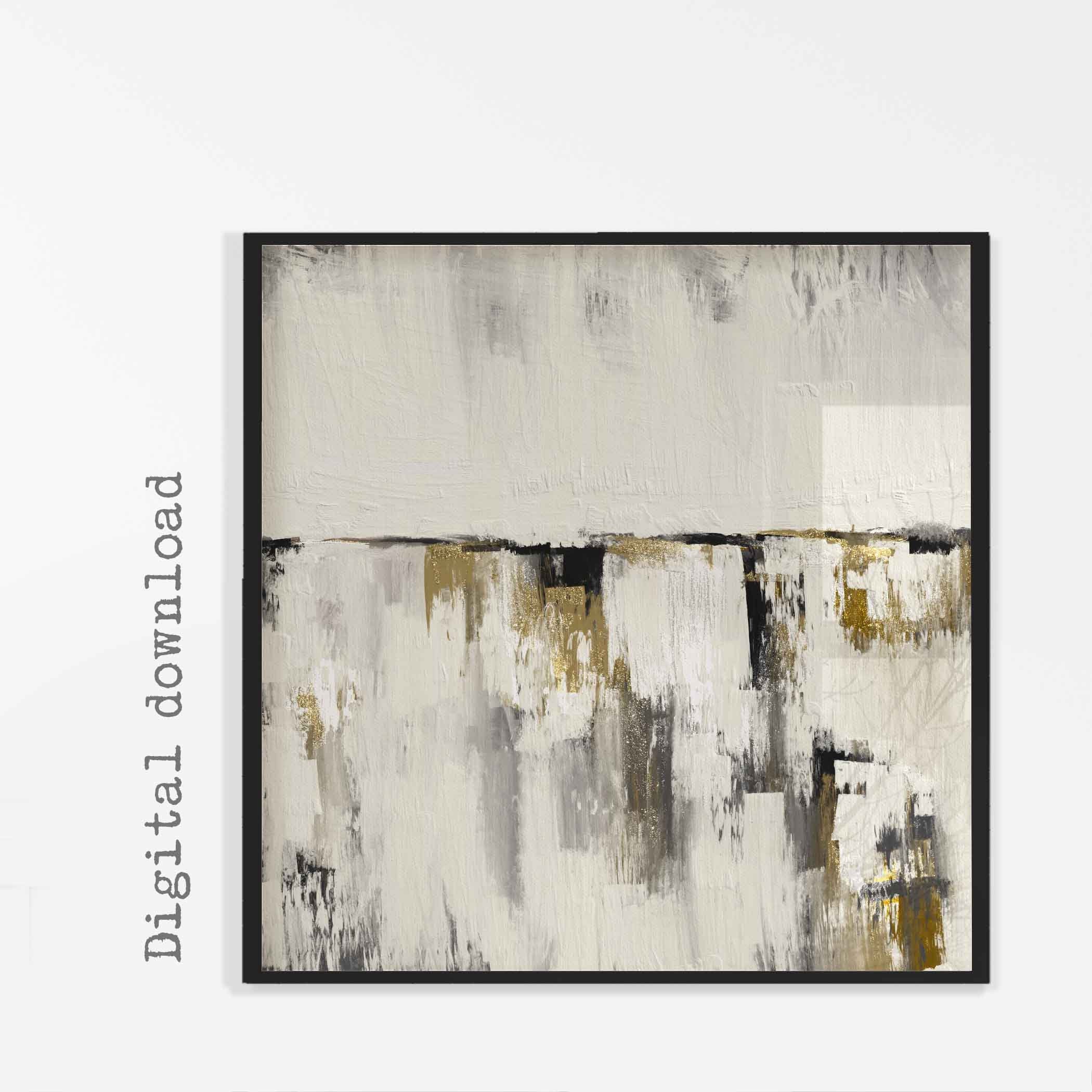 Neutral Square Textured Abstract Set of 2 Nordic Prints Simple - Etsy