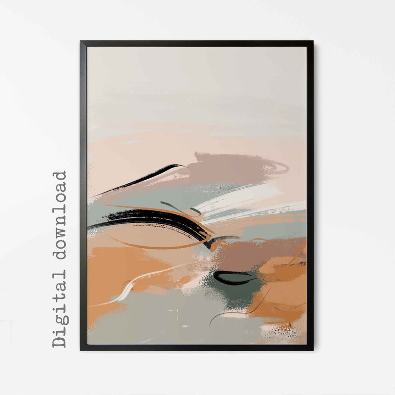 Earth Colors Abstract Landscape Gallery Wall Art Set of 3 - Etsy