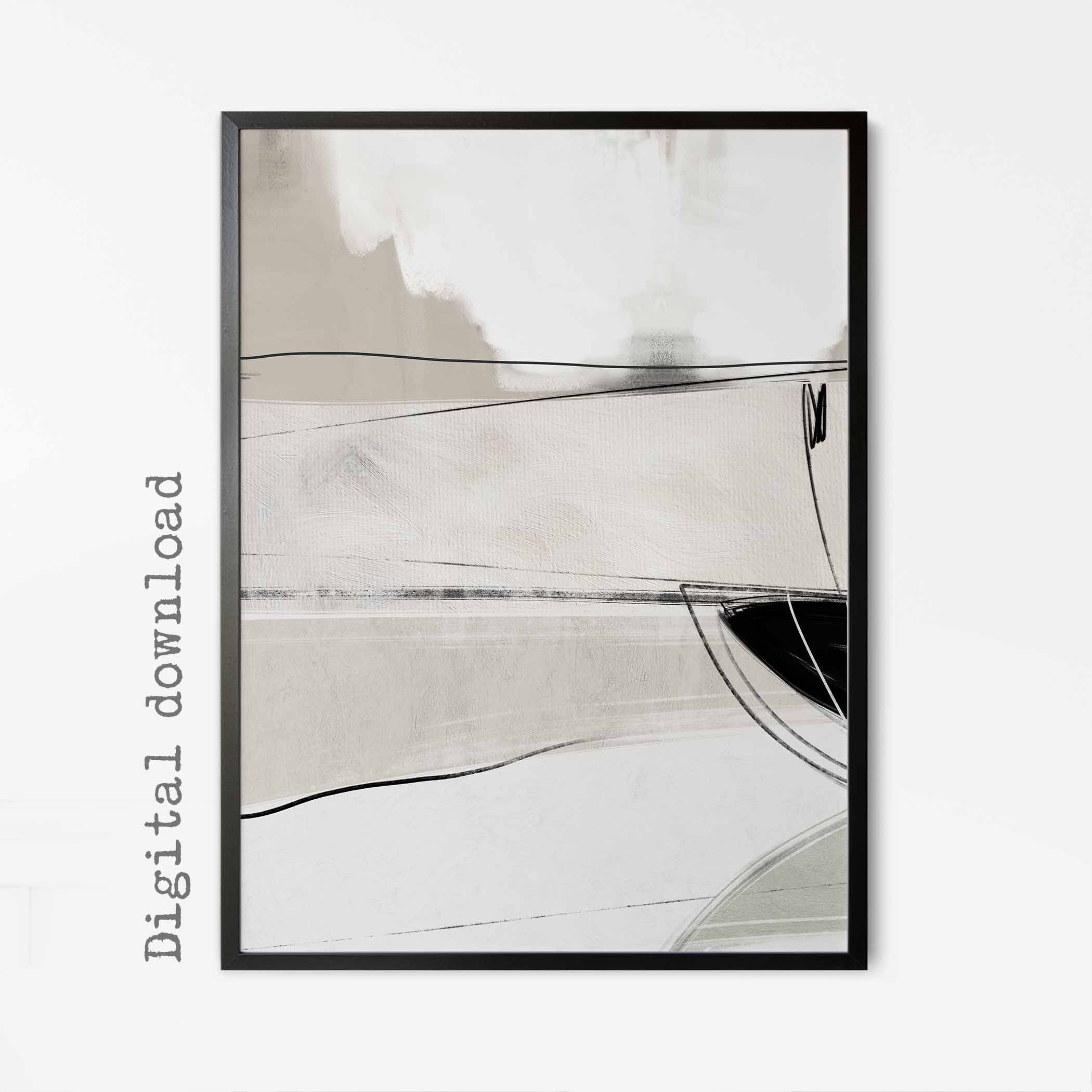 Neutral Simple Abstract Gallery Wall Art Set of 3 Neutral | Etsy