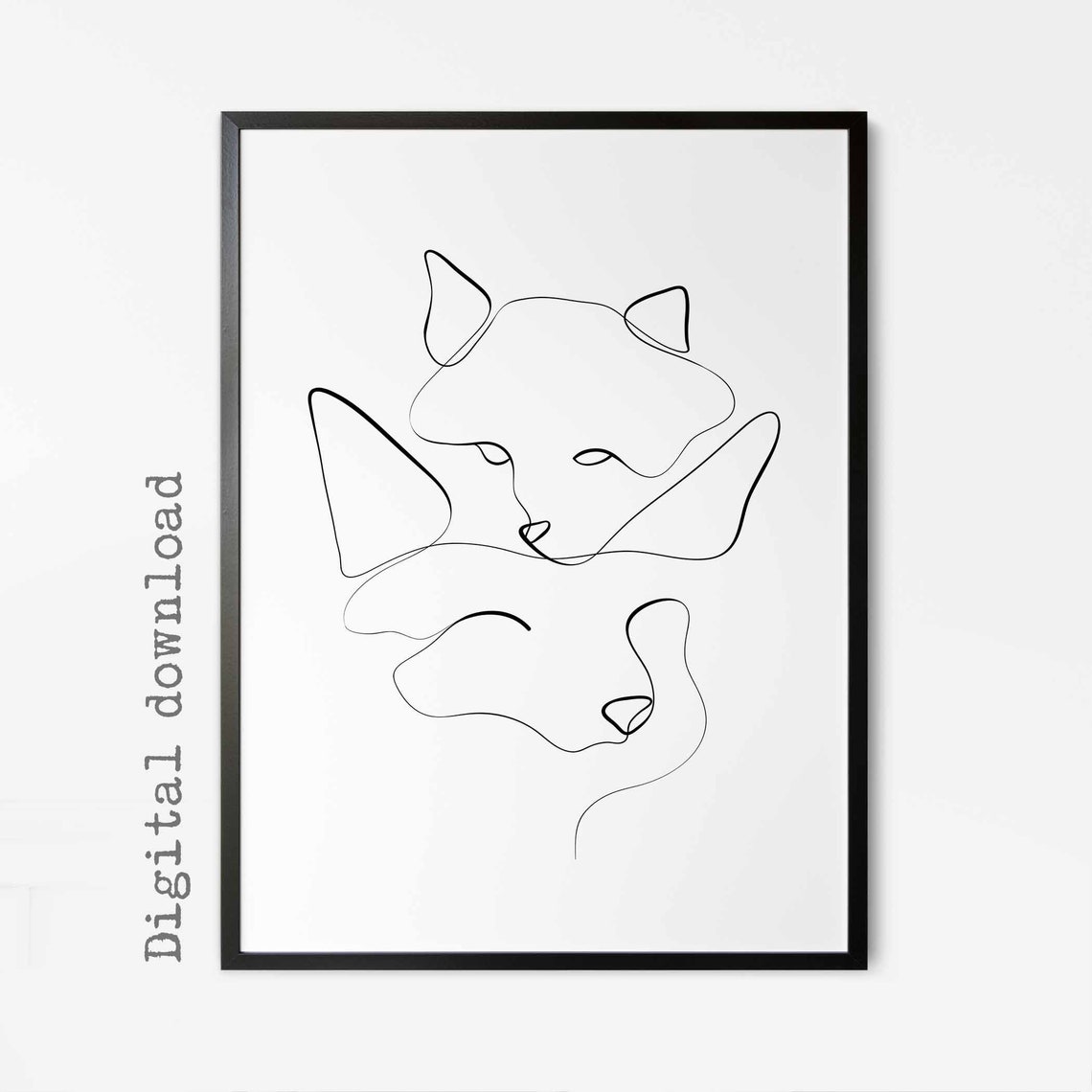 Nursery Wall Art Set of 6 Animal Print Line Drawing One Line - Etsy