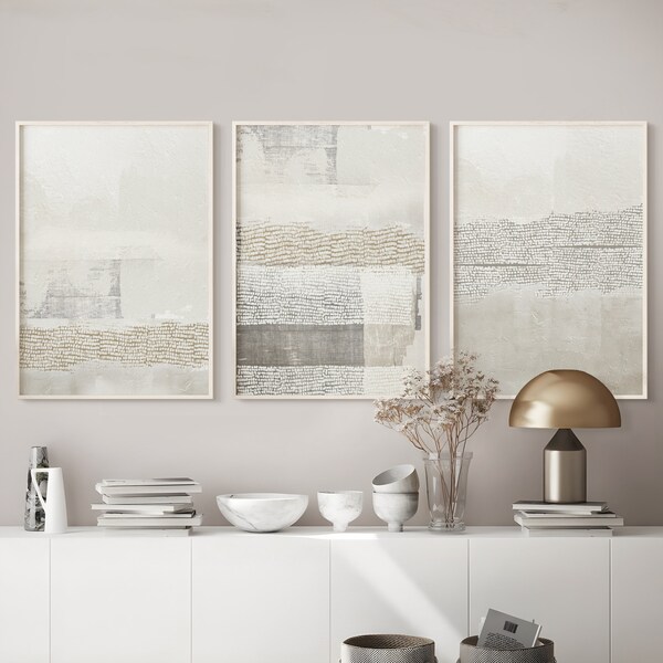Neutral Textured Wall Art - Etsy