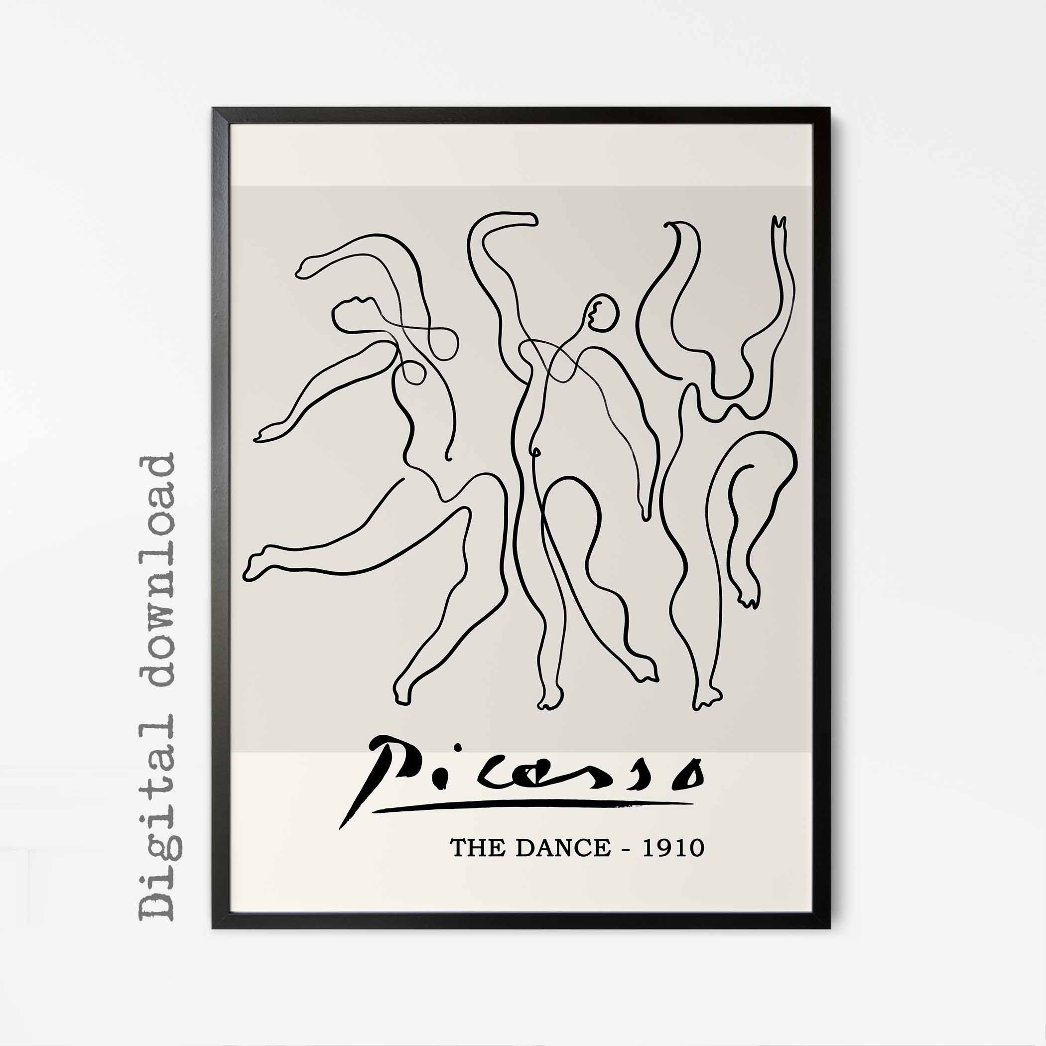 Picasso Poster Picasso Dance Figures Picasso Print One Line - Etsy