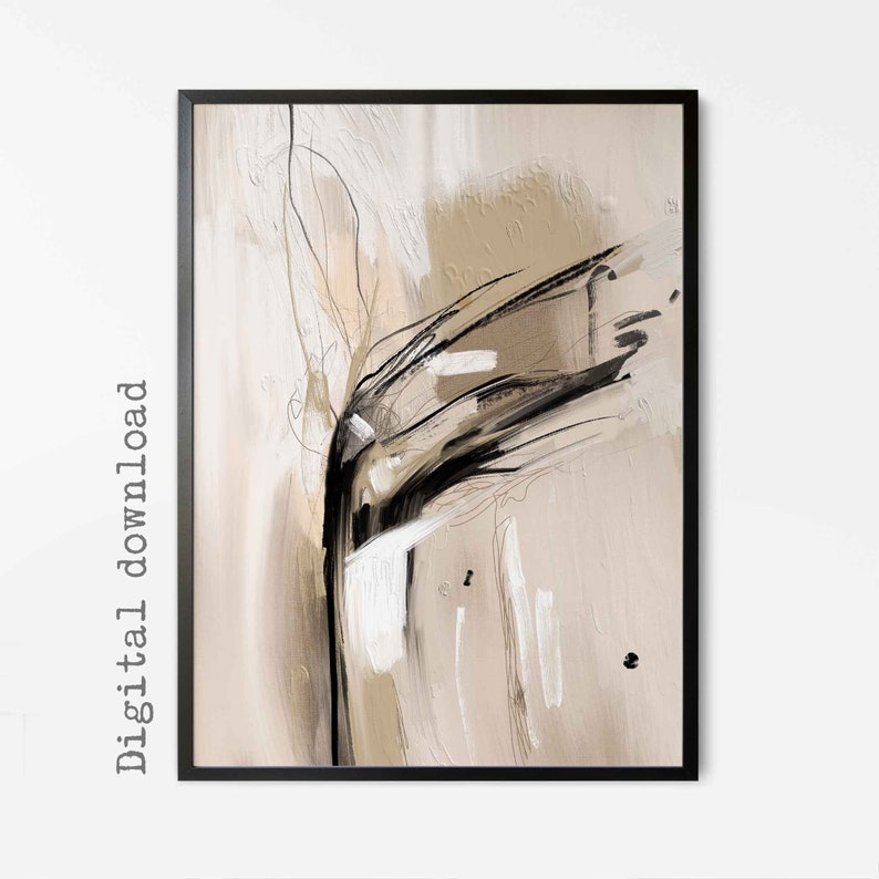 Beige Abstract Art Print Set Gallery Wall Art Set of 3 Simple - Etsy