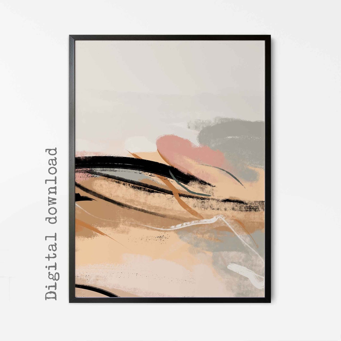 Earth Colors Abstract Landscape Gallery Wall Art Set of 3 - Etsy