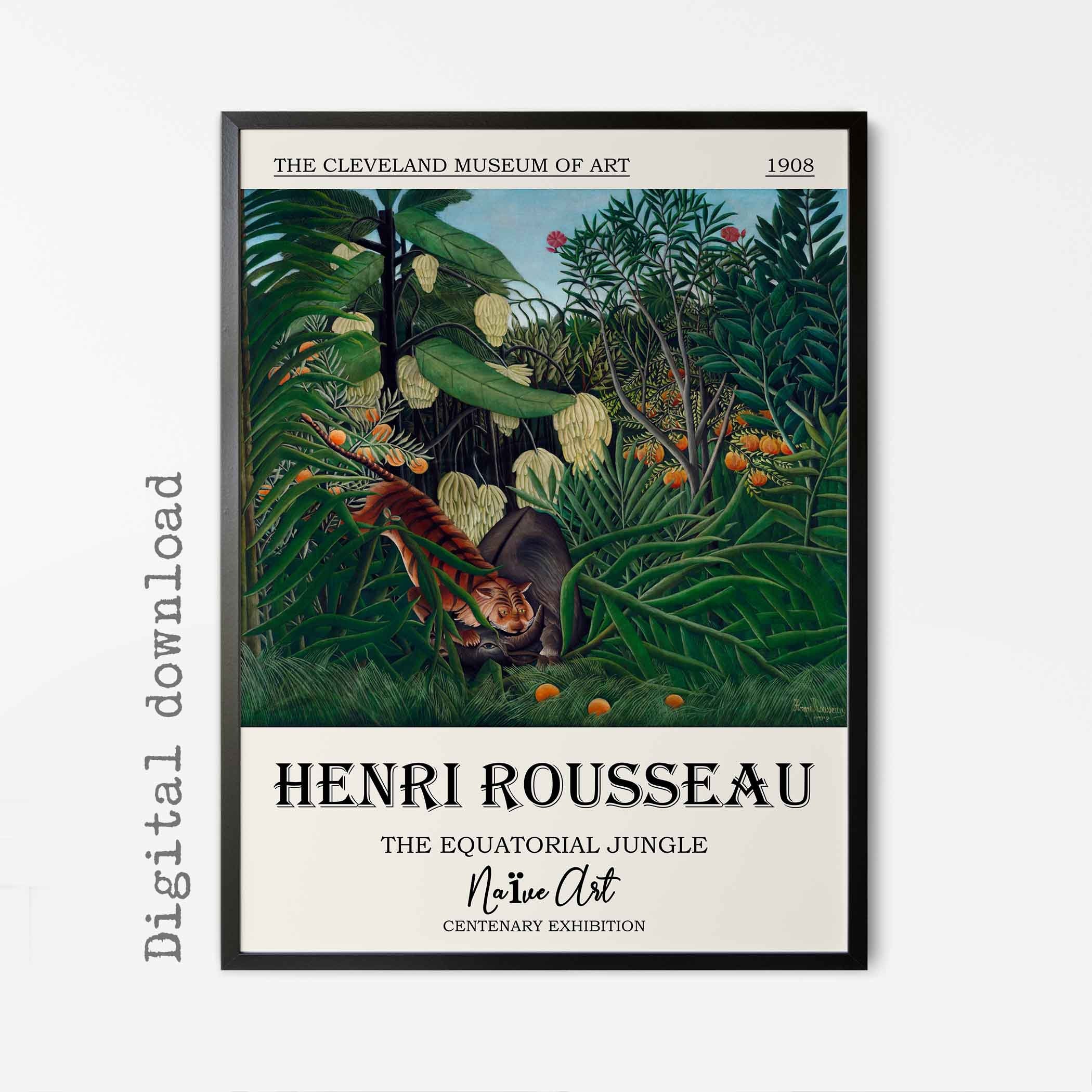 Henri Rousseau Exhibition Poster Green Set of 5 Prints Naive | Etsy