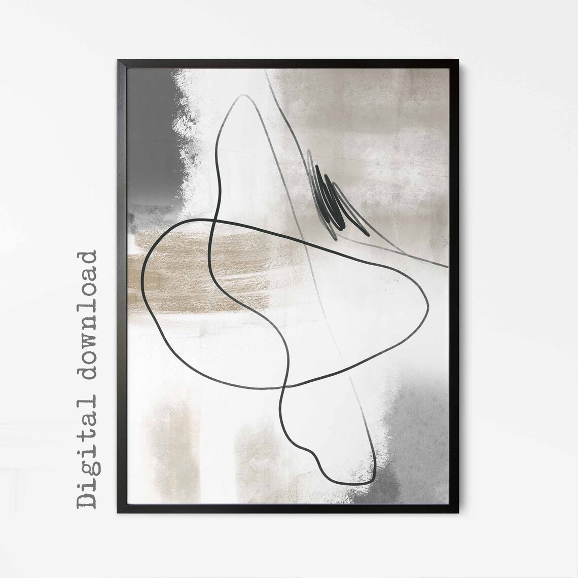 Simple Modern Abstract Print Set Gallery Wall Art Set of 3 - Etsy