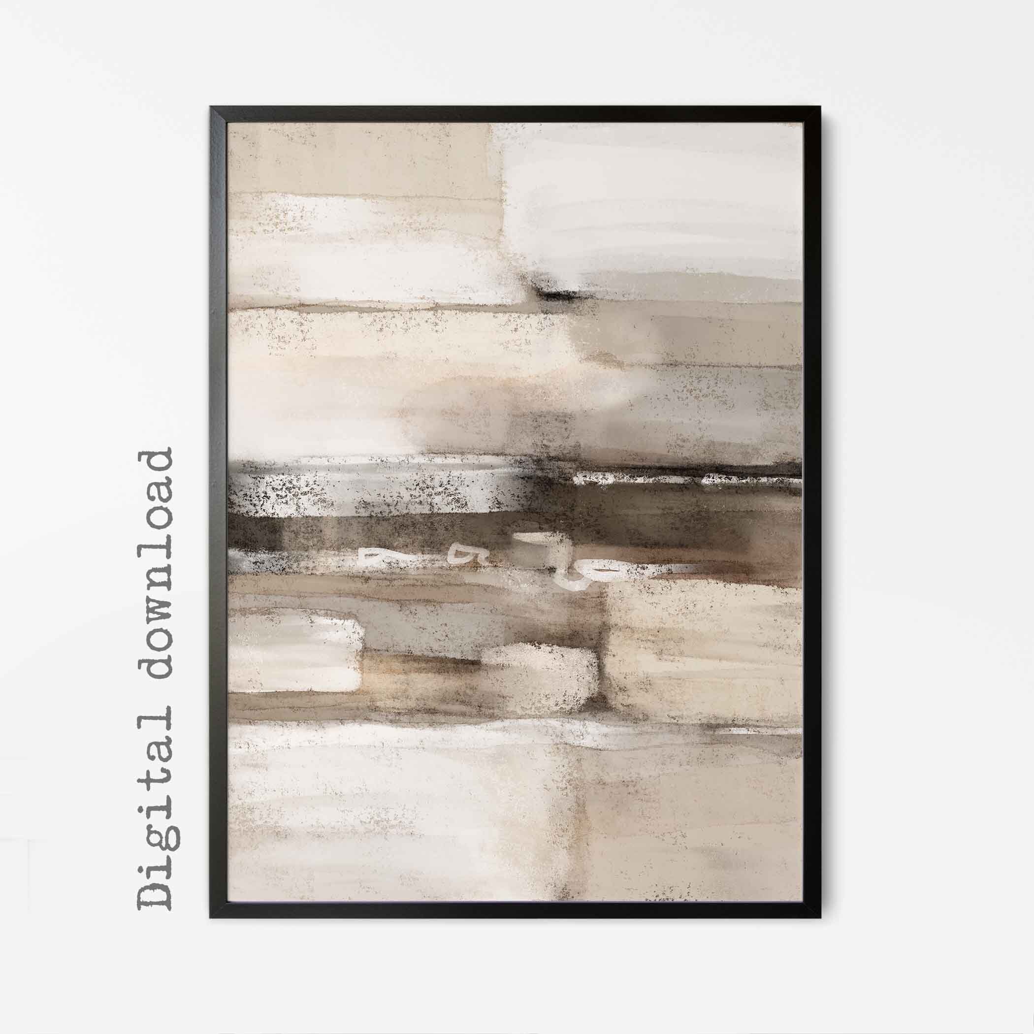 Beige Abstract Art Prints Set: Neutral Nordic Decor (digital Download ...