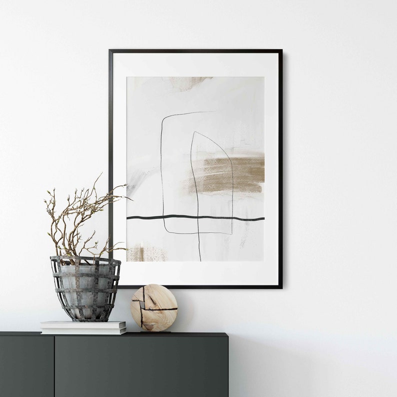 Modern Simple Neutral Nordic Prints Simple Abstract Art - Etsy