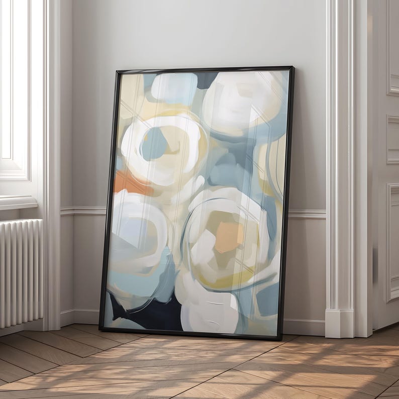 Light Blue Abstract Art Prints Set of 2: Modern Home Decor Set - Etsy