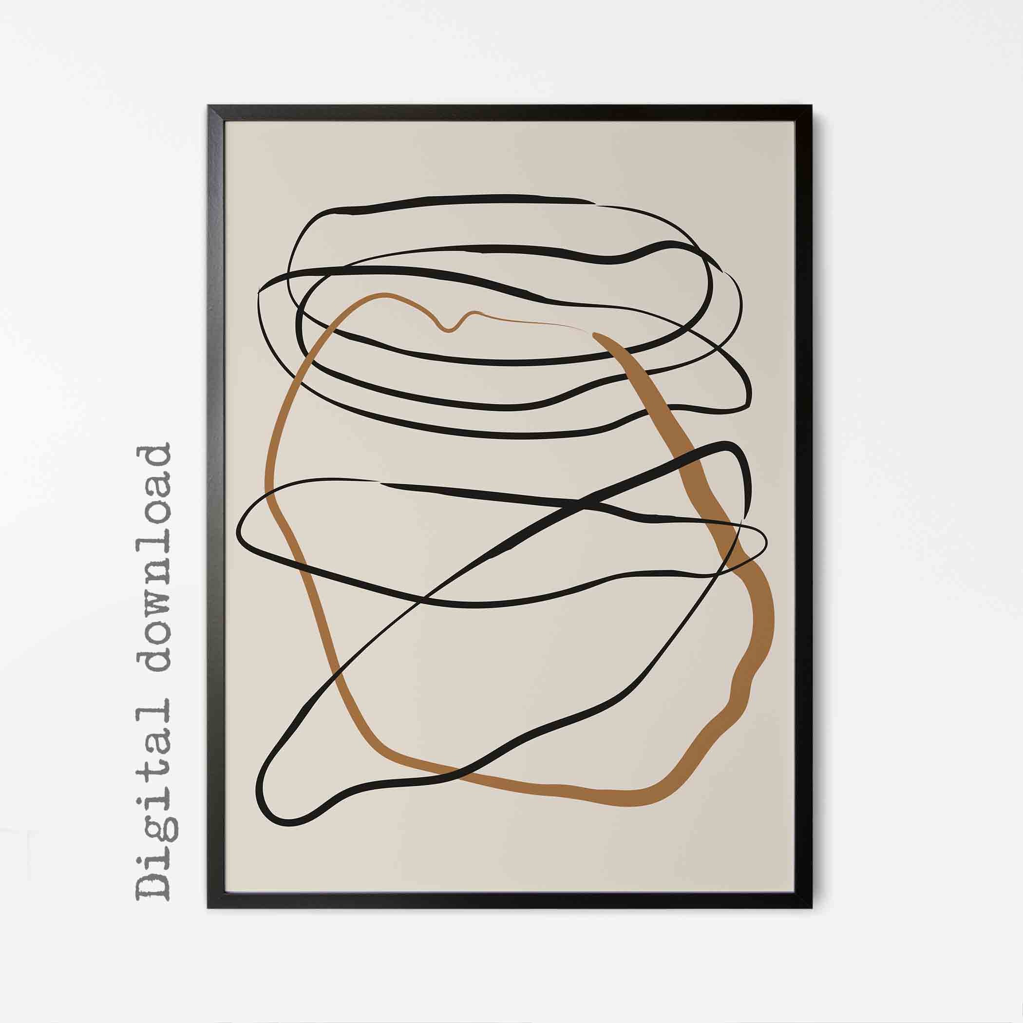 Modern Minimal Abstract Gallery Wall Art Set of 10 Nordic - Etsy