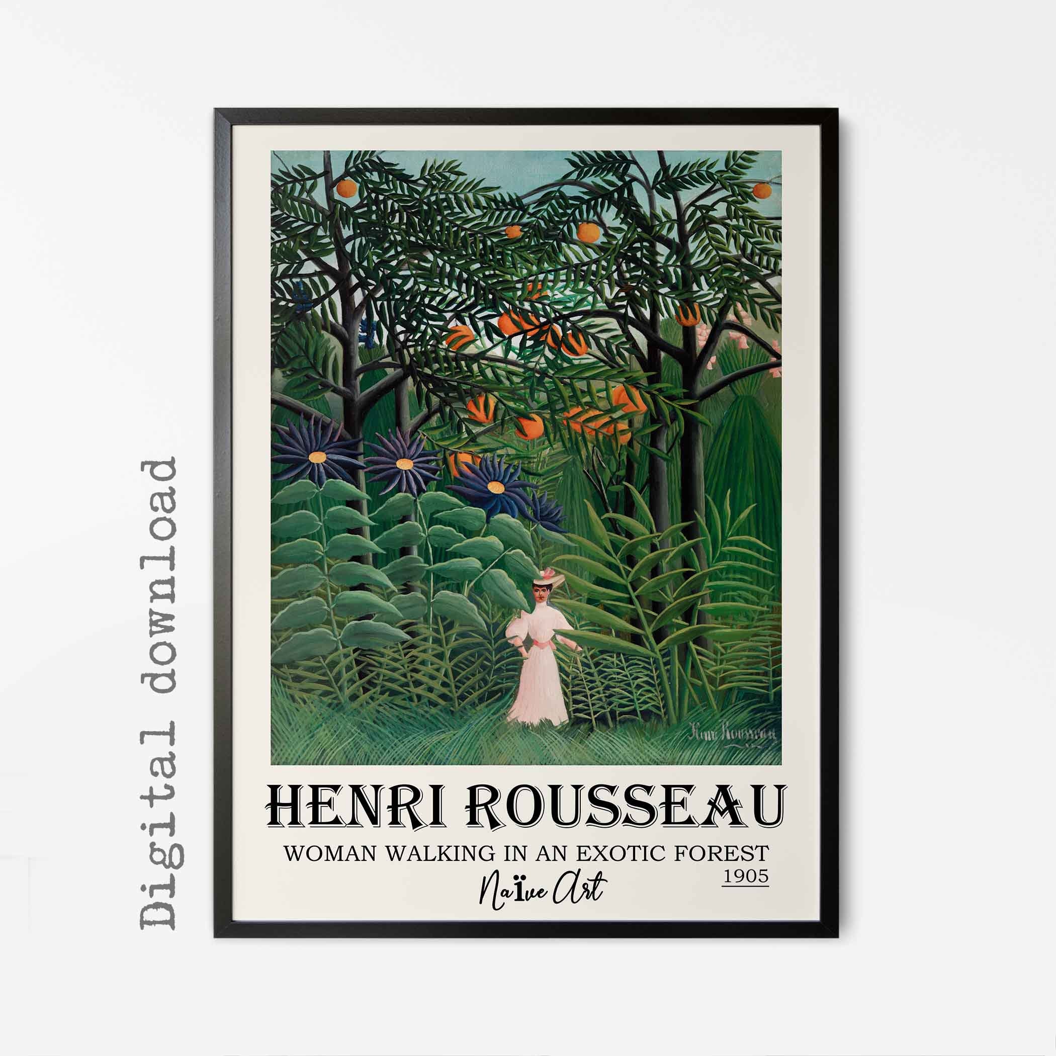 Henri Rousseau Exhibition Poster Green Set of 5 Prints Naive | Etsy