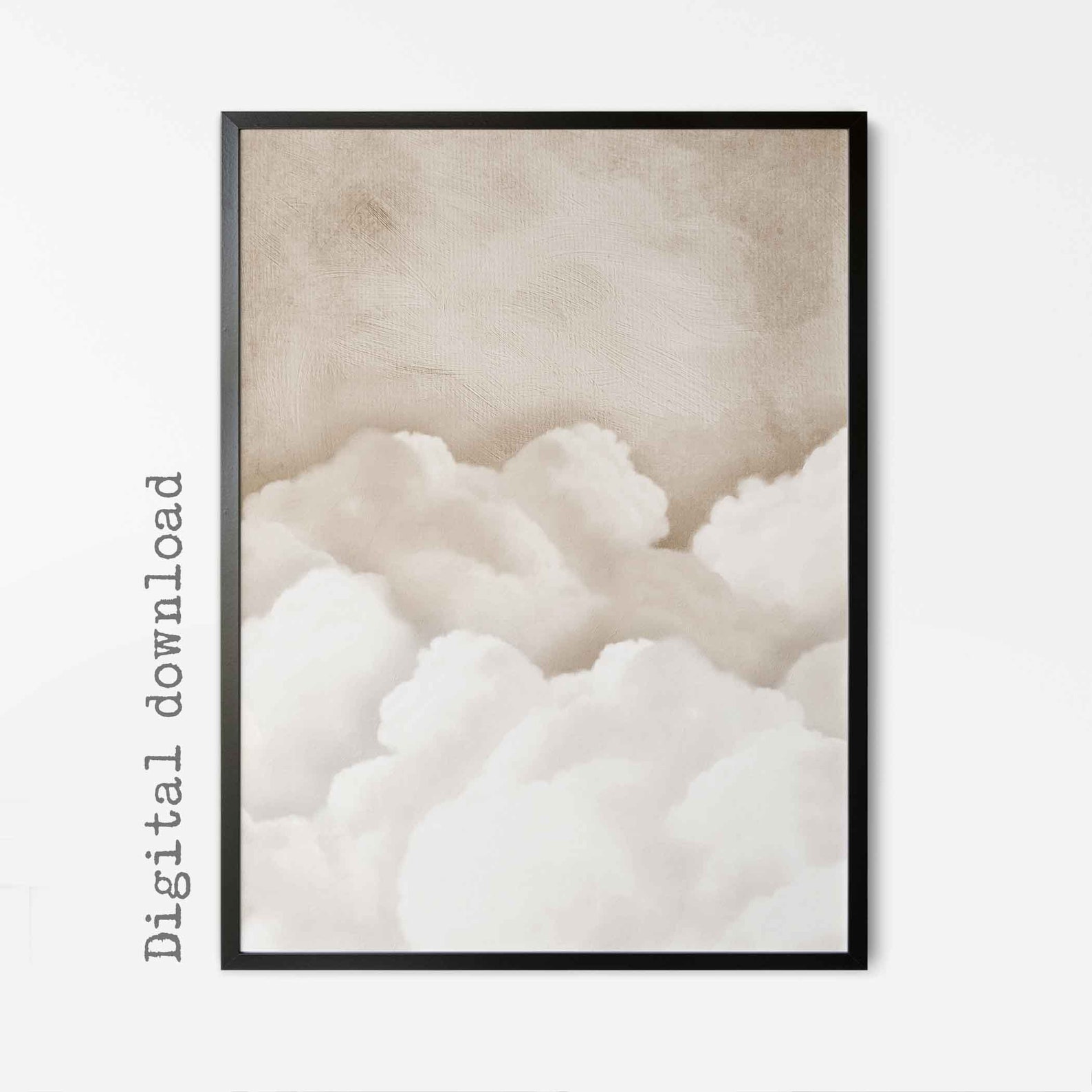 Cloud Wall Art Set of 3 Beige Cloud Prints Aesthetic Decor - Etsy