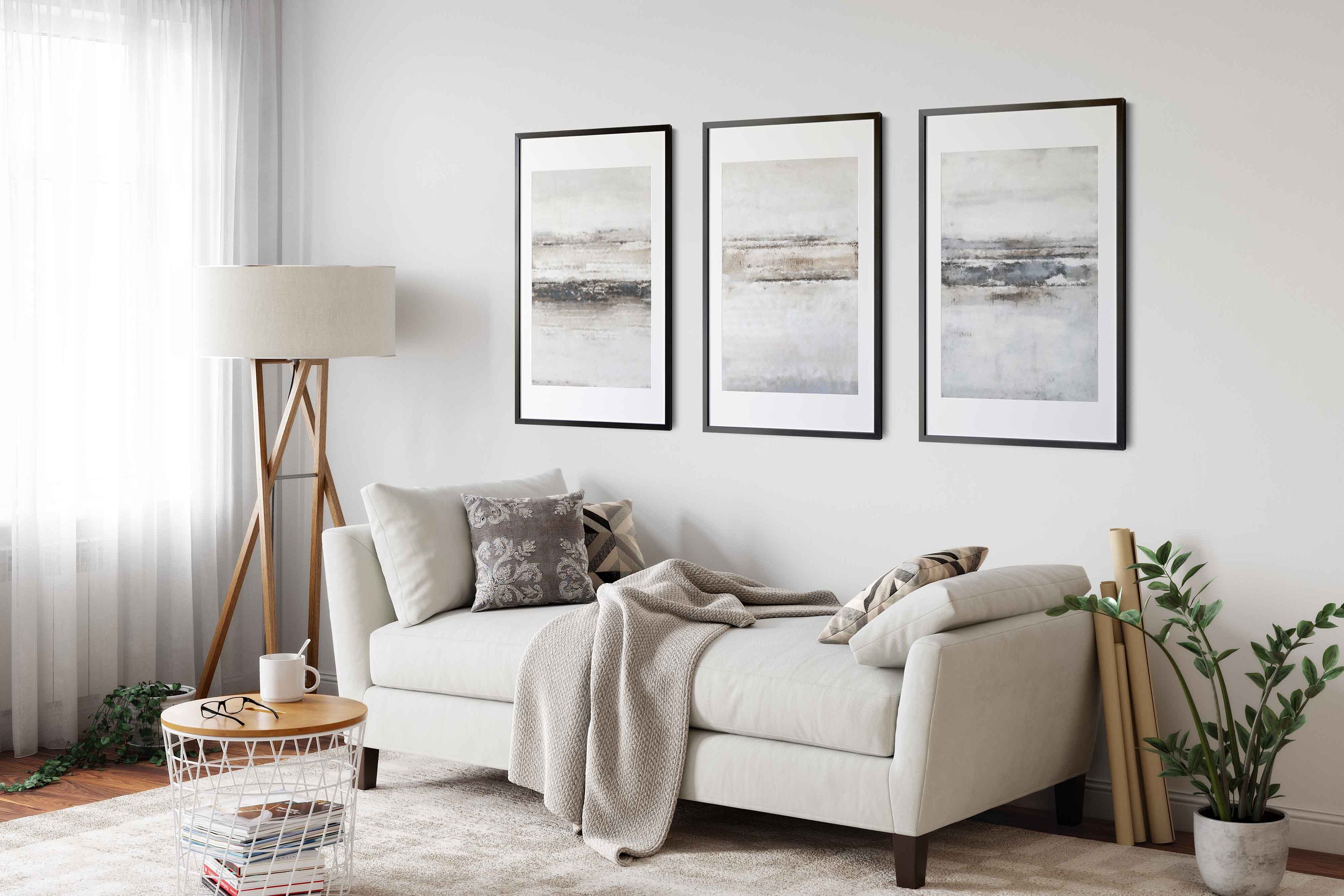 Modern Neutral Abstract Gallery Wall Art Set of 3 Nordic - Etsy