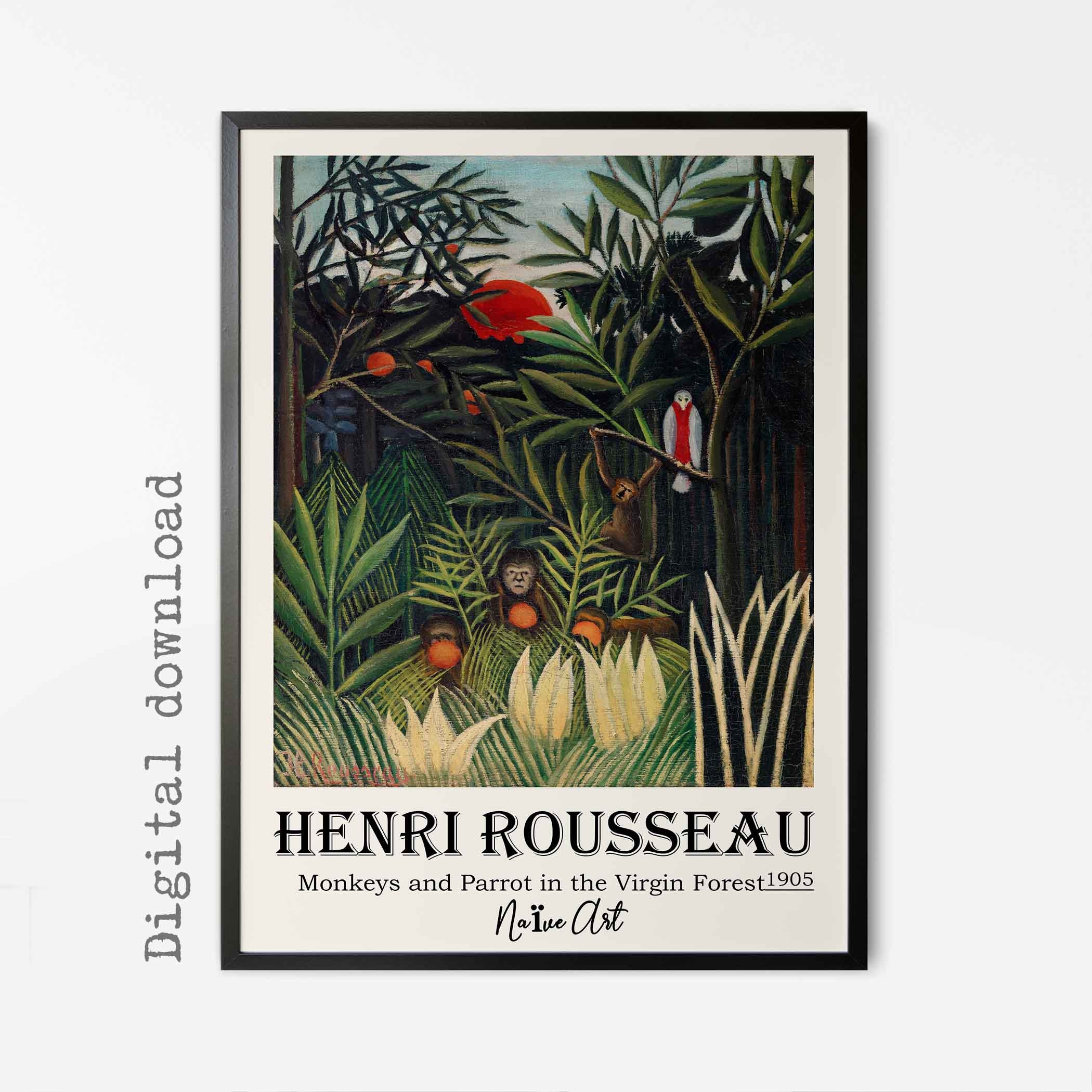 Henri Rousseau Exhibition Poster Green Set of 5 Prints Naive | Etsy