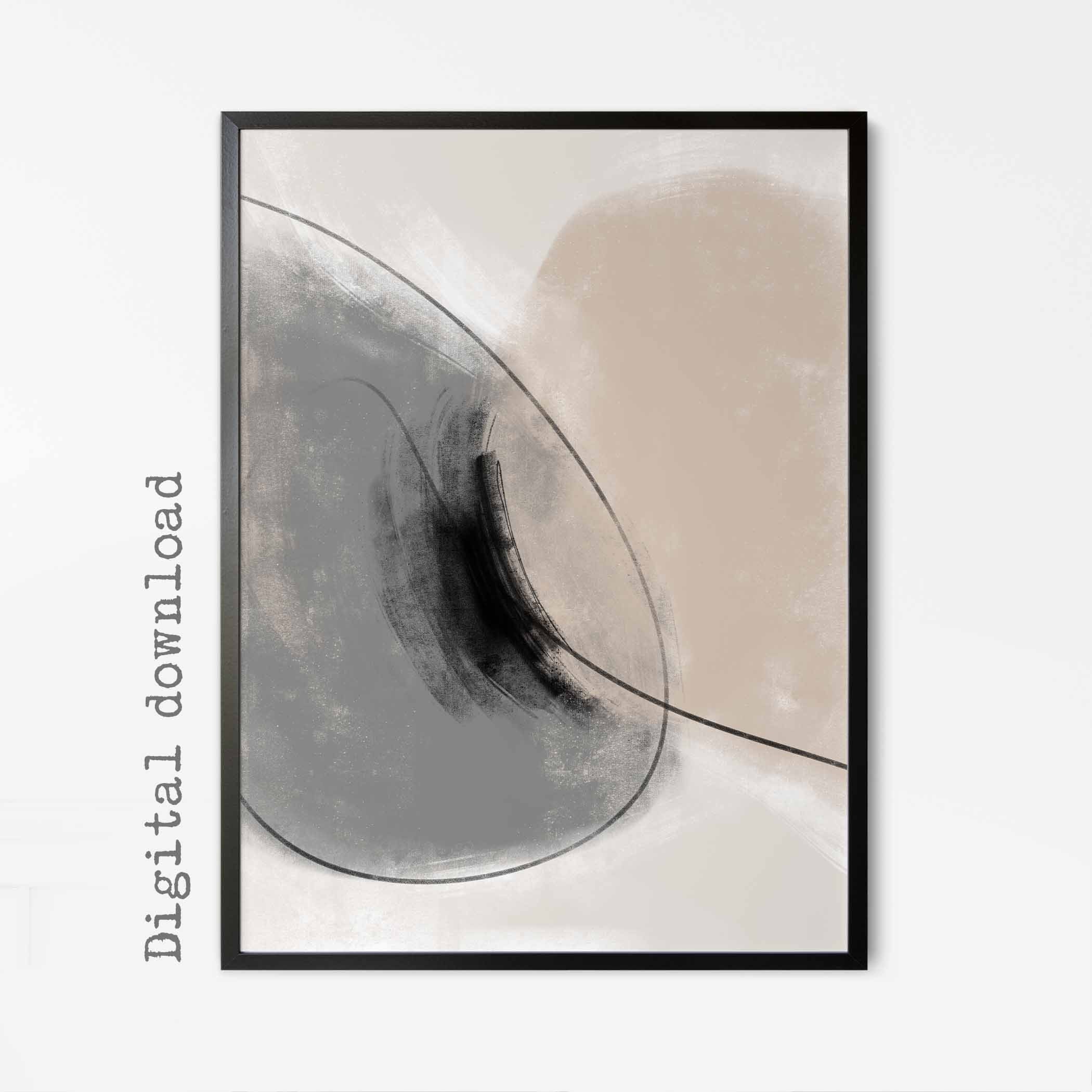 Modern Neutral Abstract Gallery Wall Art Set of 3 Nordic - Etsy