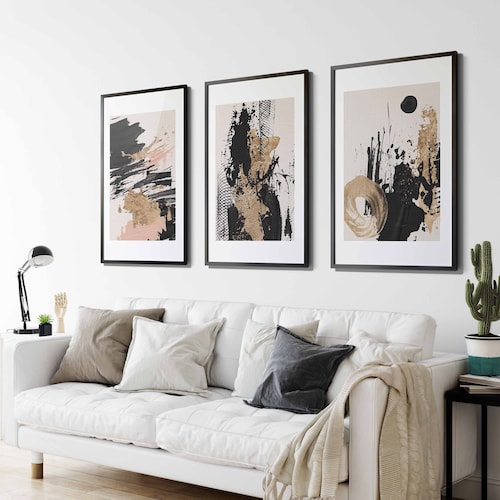 Minimal Simple Modern Gallery Wall Art Set of 3 Abstract Art - Etsy