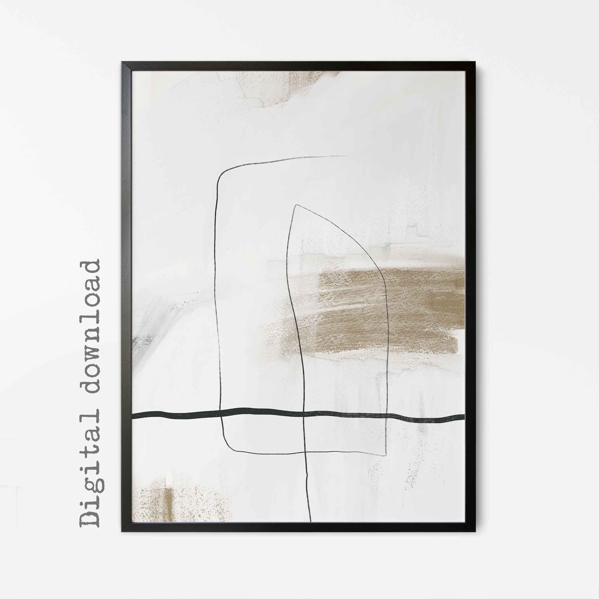 Modern Simple Neutral Nordic Prints Simple Abstract Art - Etsy