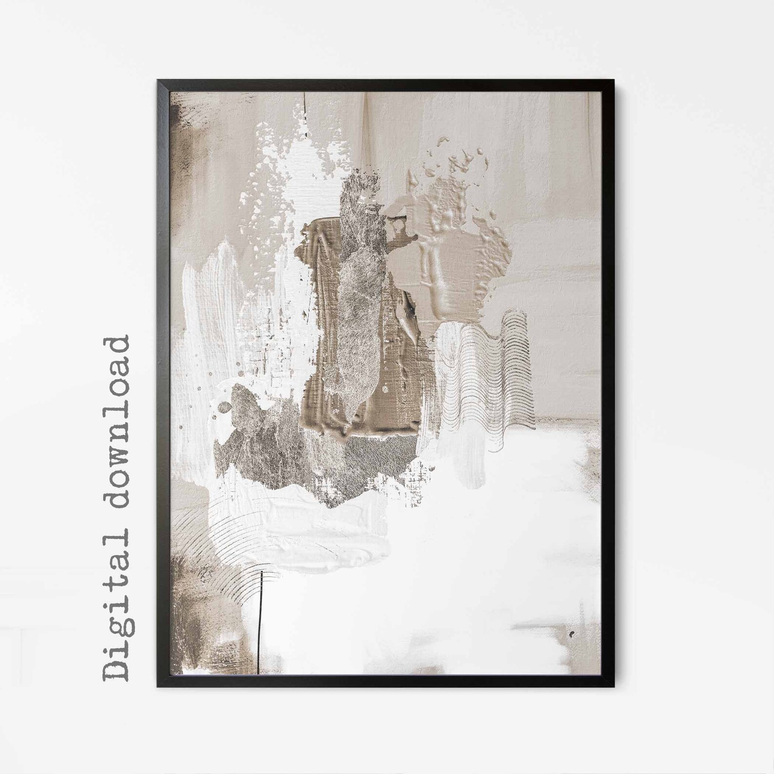 Greige Simple Abstract Gallery Wall Art Set of 3 Neutral - Etsy