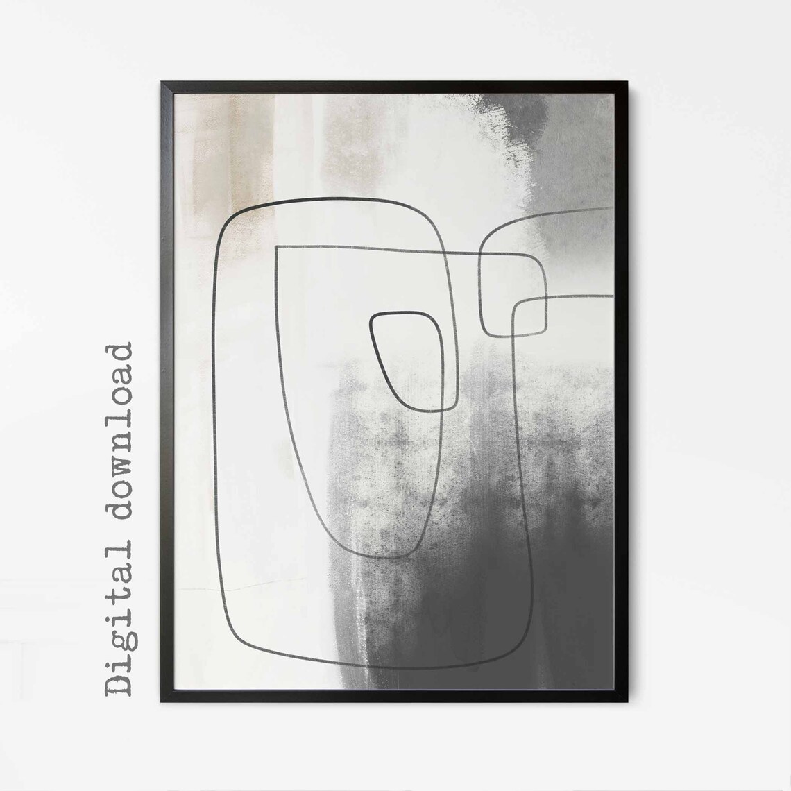 Simple Modern Abstract Print Set Gallery Wall Art Set of 3 - Etsy