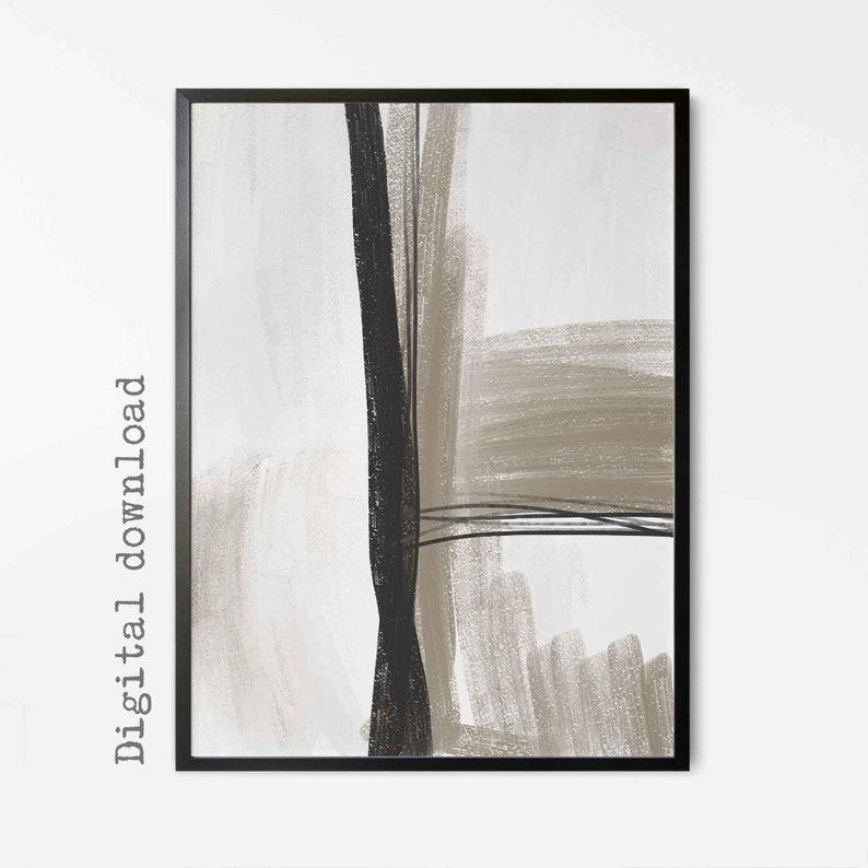 Neutral Abstract Art Print Set Modern Neutral Gallery Wall Art - Etsy