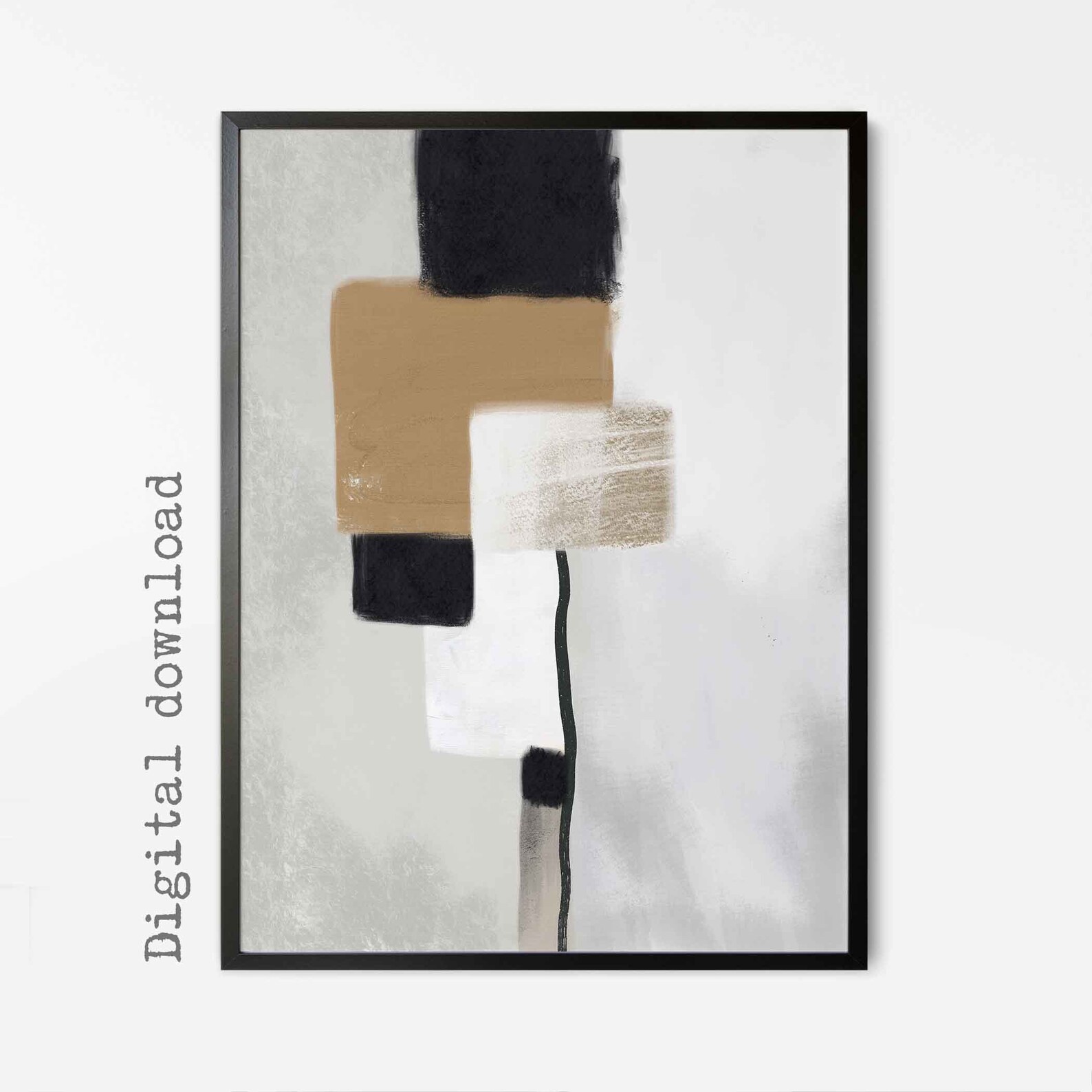 Simple Neutral Abstract Gallery Wall Art Set of 3 Abstract Nordic Wall ...