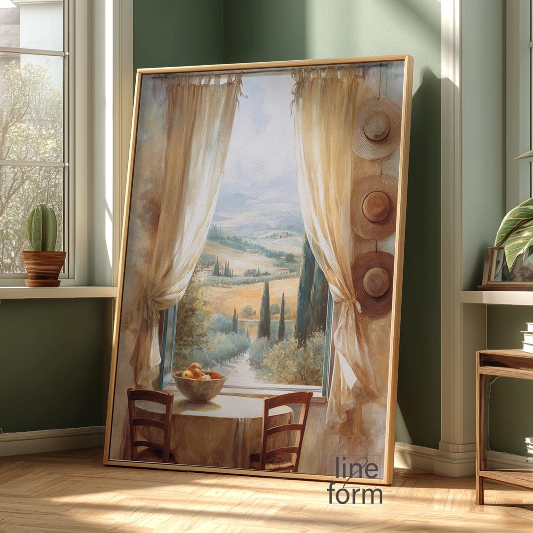 Window View Art Print: Provence Farmhouse Decor - Etsy
