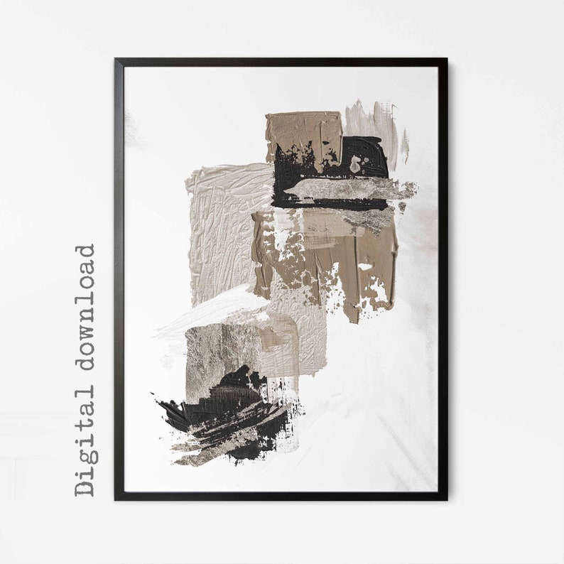 Greige Simple Abstract Gallery Wall Art Set of 3 Neutral - Etsy