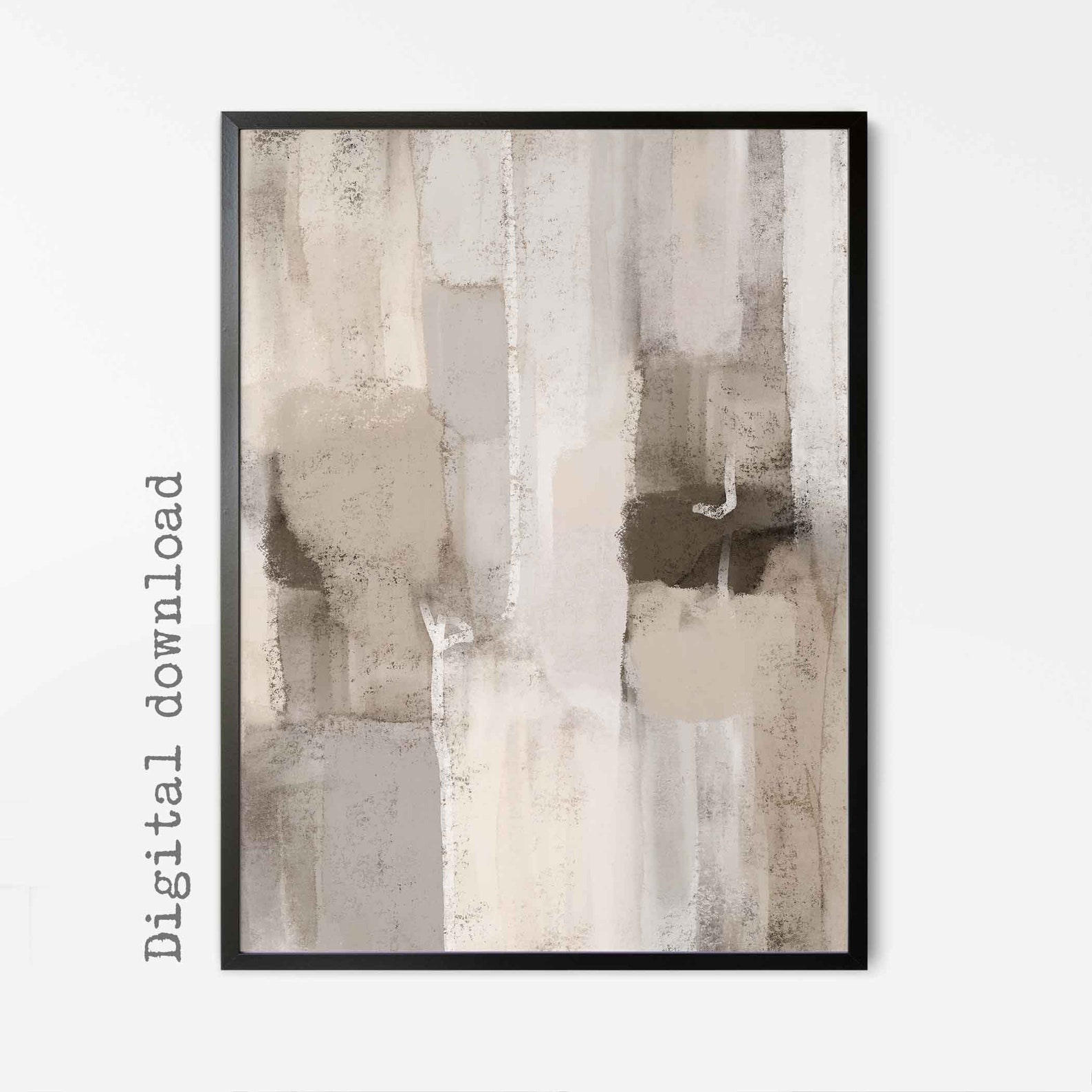 Beige Abstract Art Prints Set: Neutral Nordic Decor (digital Download ...