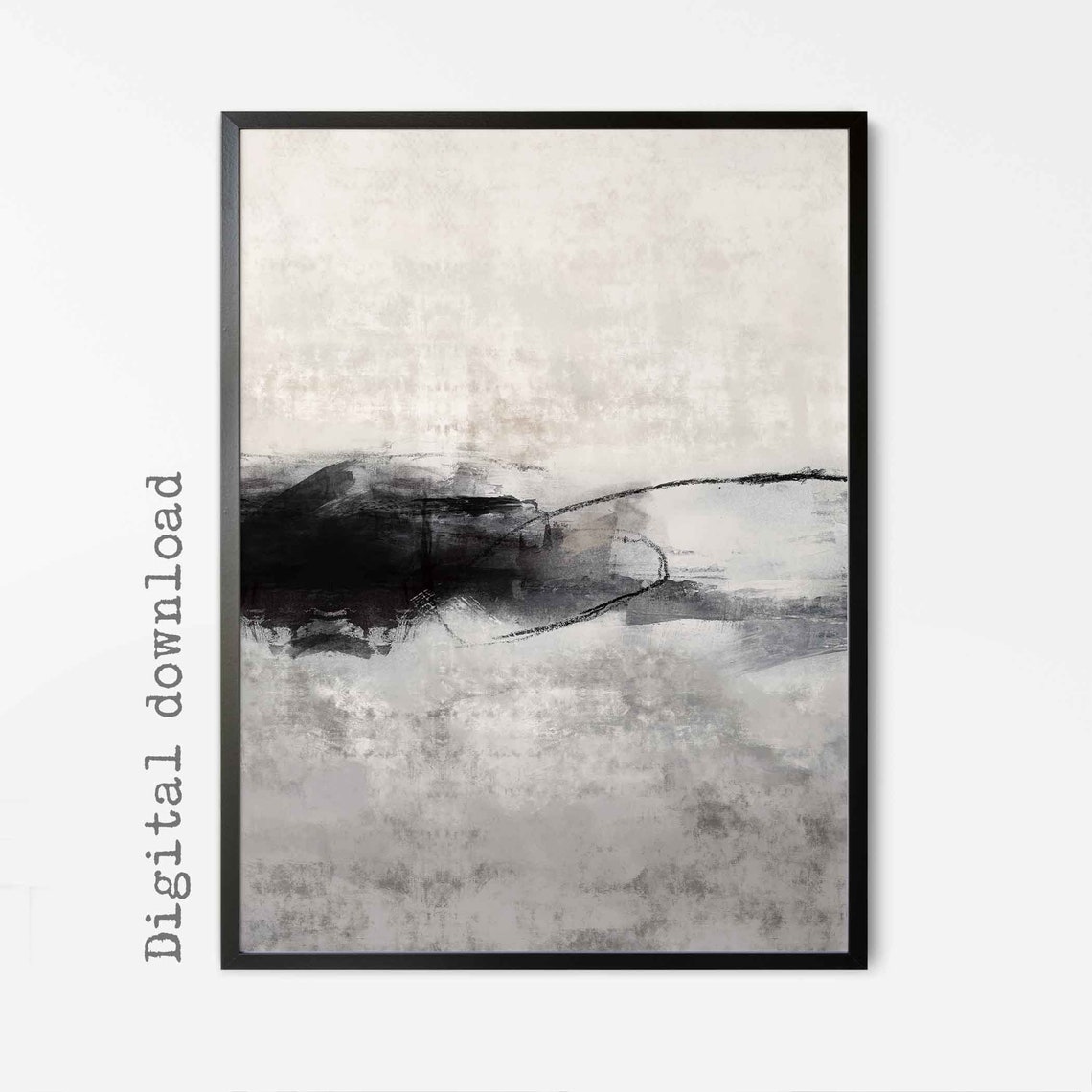 Neutral Beige Gray Abstract Landscape Gallery Wall Art Set of - Etsy