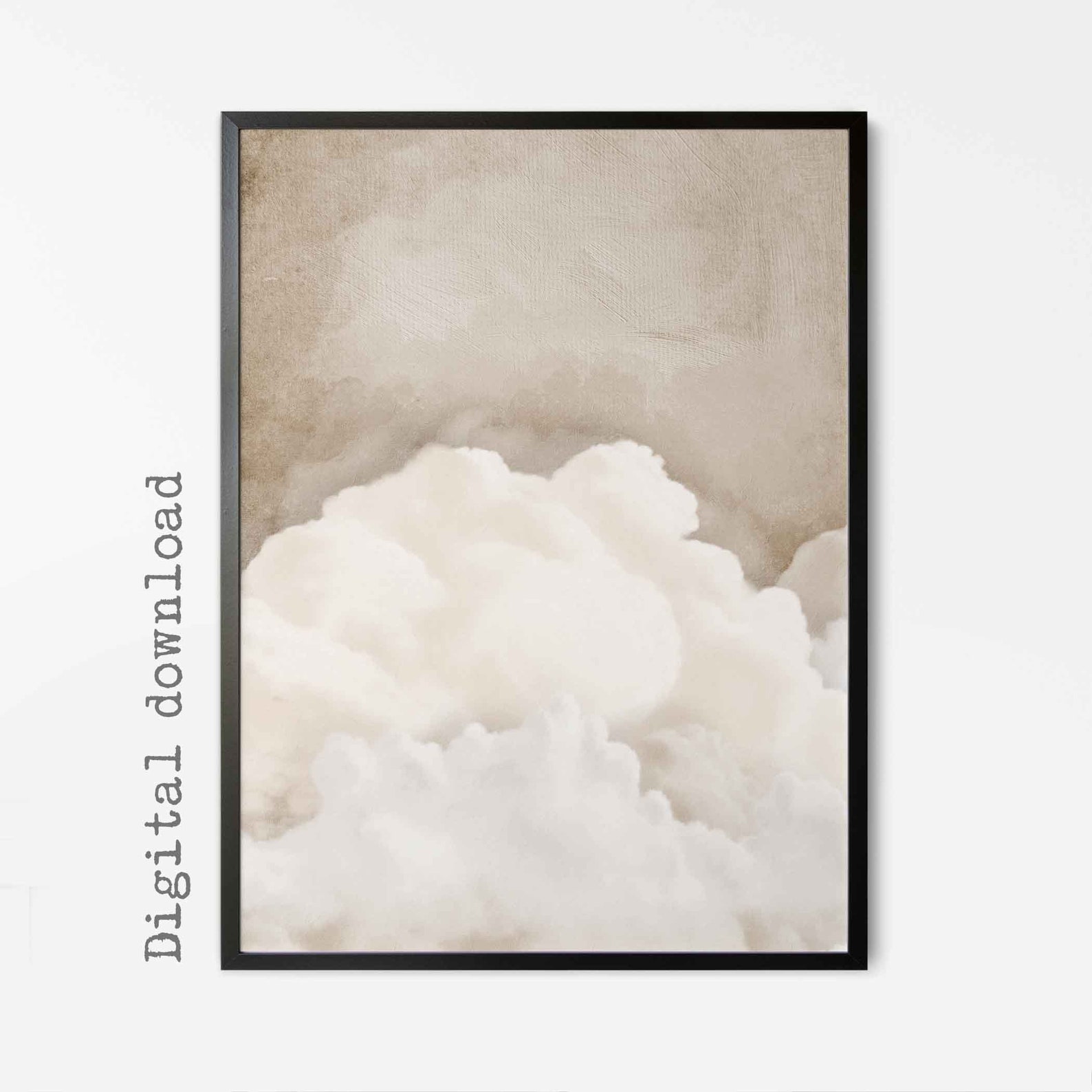 Cloud Wall Art Set of 3 Beige Cloud Prints Aesthetic Decor - Etsy