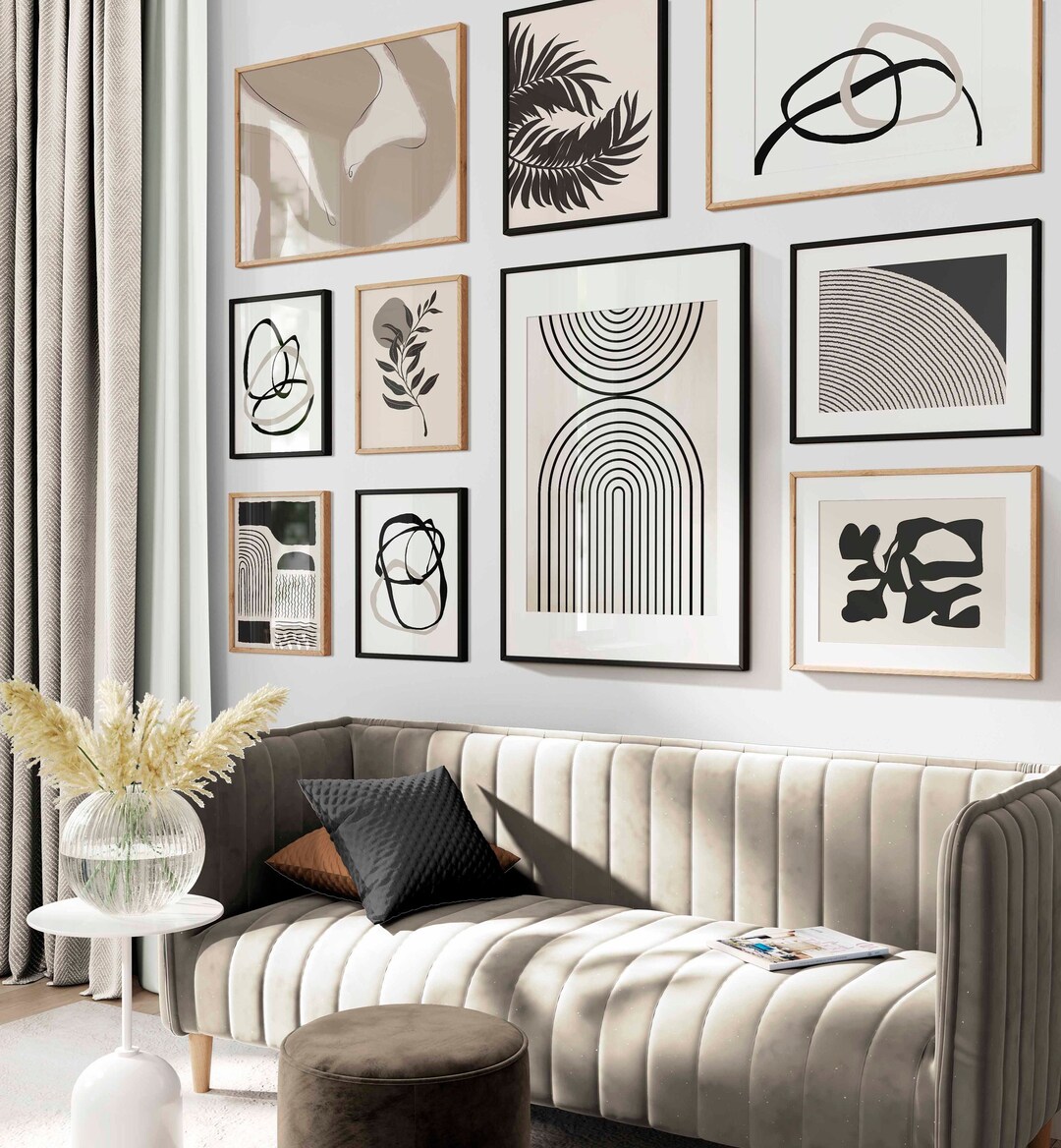 Mega Bundle Modern Abstract Print Set of 10 Nordic Prints Simple ...