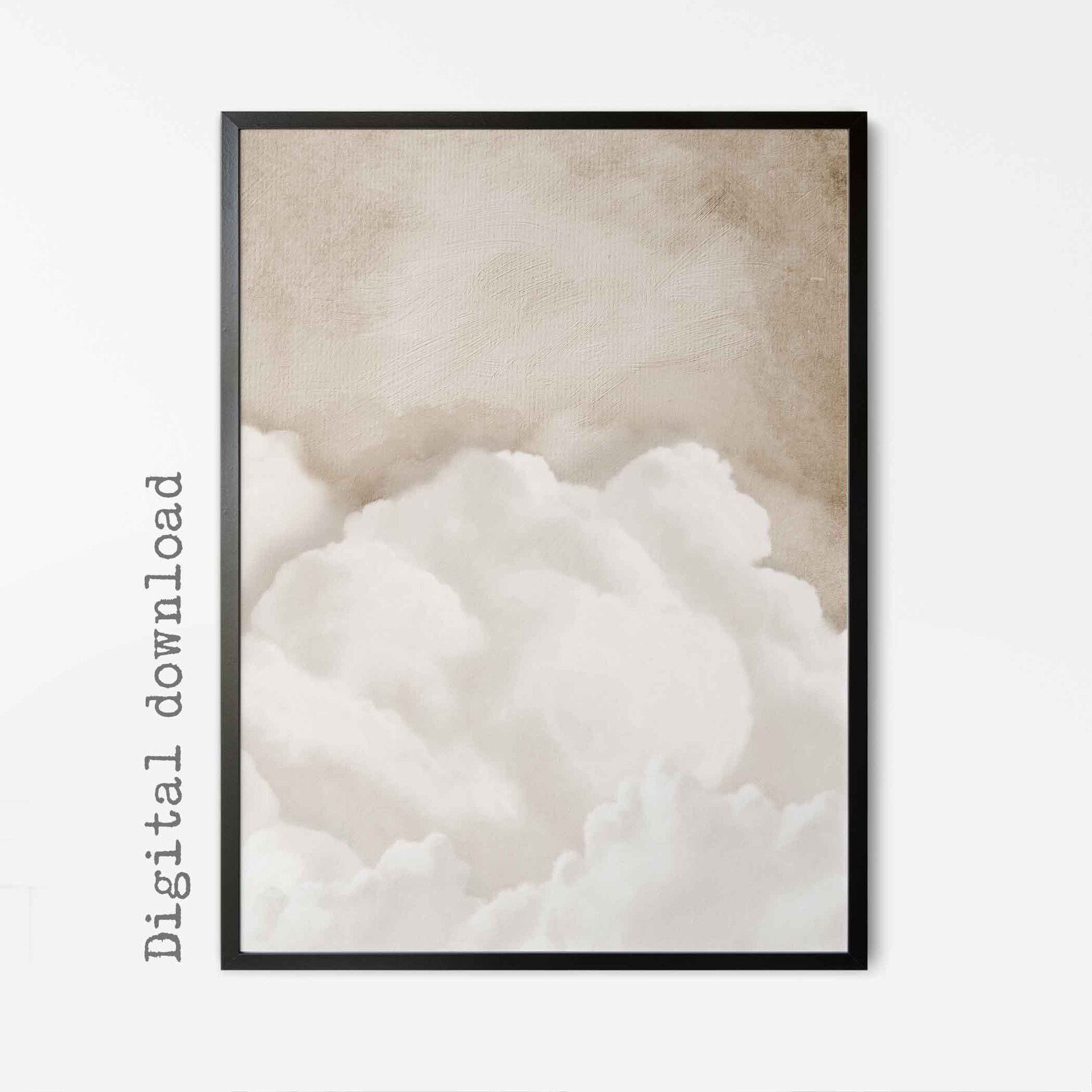 Cloud Wall Art Set of 3 Beige Cloud Prints Aesthetic Decor - Etsy