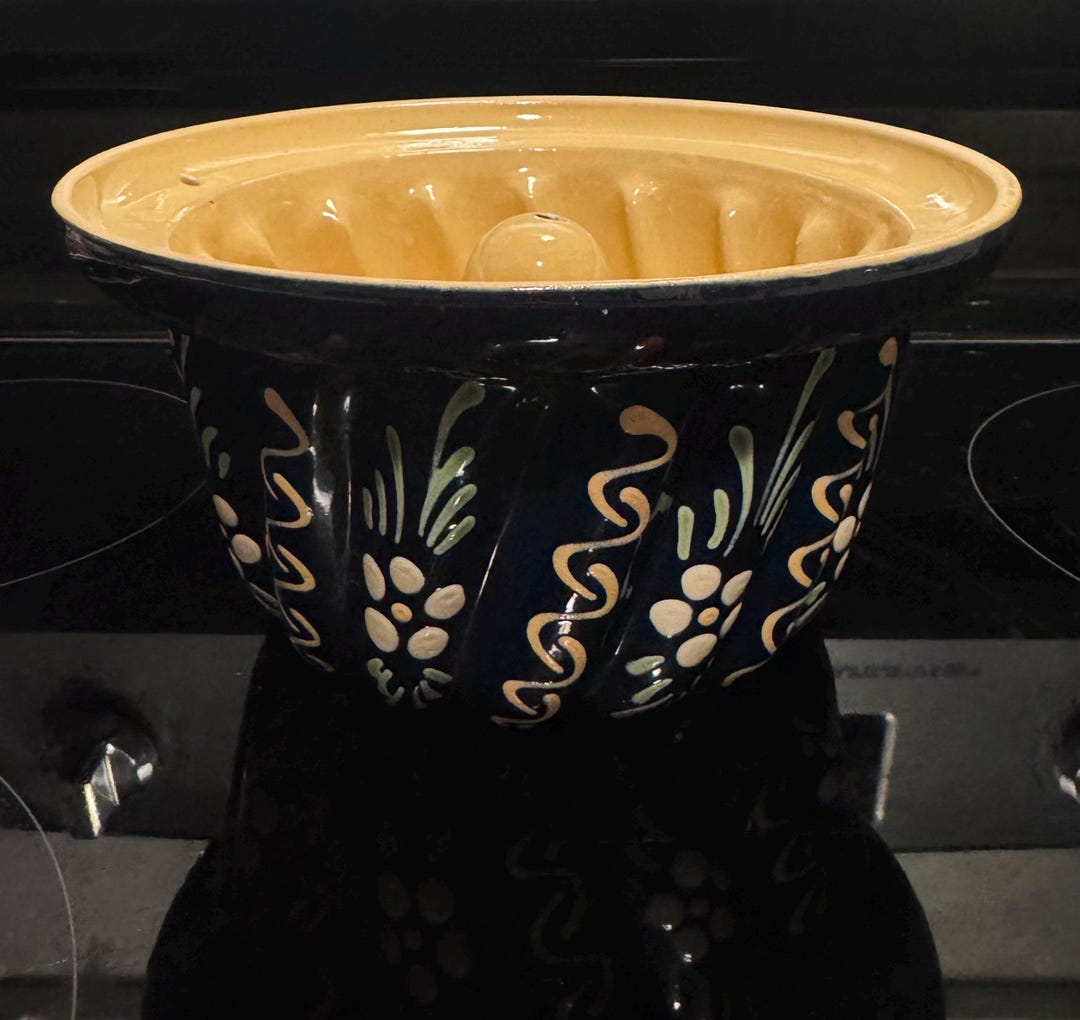 Vintage Soufflenheim Alsace Pottery Baking Mold | Hand-painted ...
