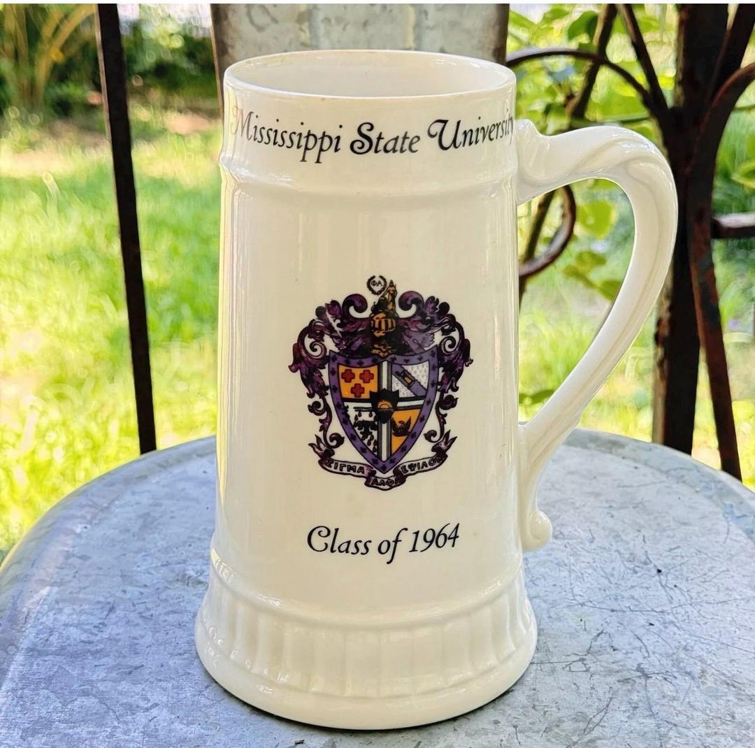 Vintage 1964 Mississippi State University Stein: Sigma Alpha Epsilon ...