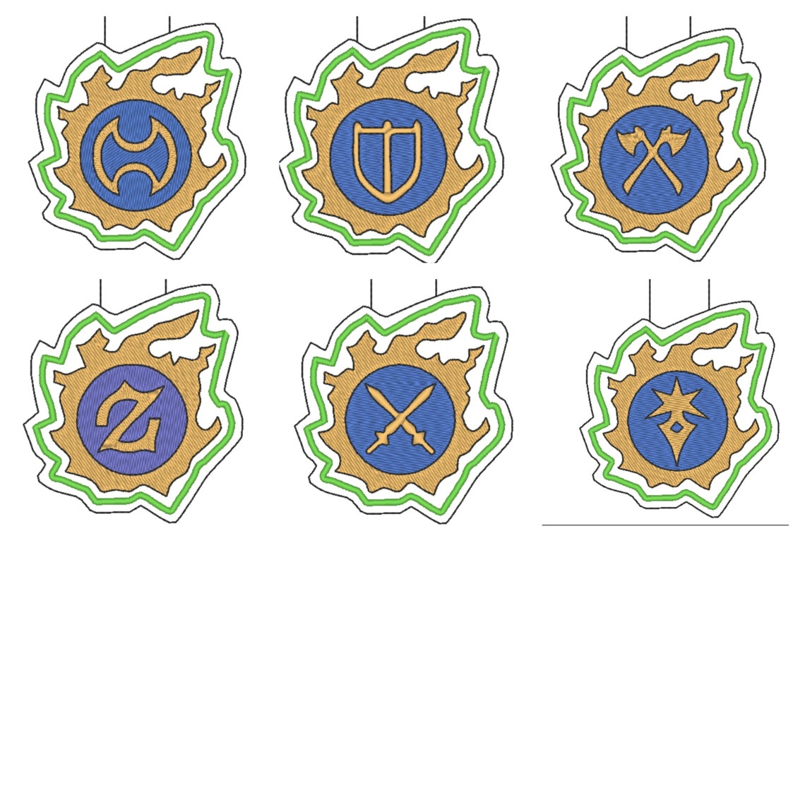 FFXIV Job Symbols Snap Tab Keychains Embroidery Files - Etsy