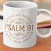 PSALM 91 MUG, Christian Coffee Mug, God is My Refuge, Scripture Mug ...