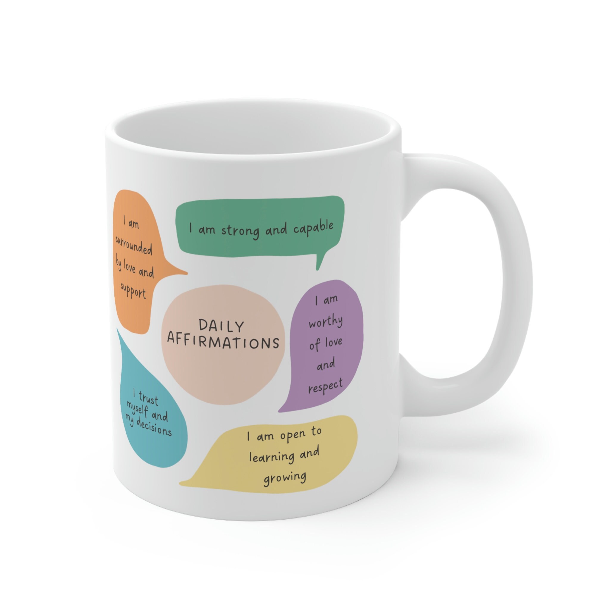 Daily Affirmations Mug, Mental Health Gifts, Daily Affirmations Gifts ...