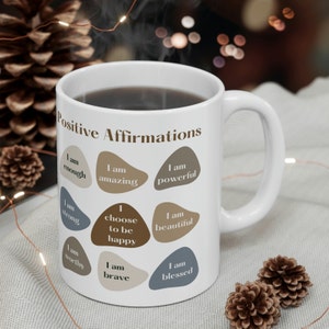 Positive Affirmations Mug, Daily Affirmations, Mental Health Gifts ...