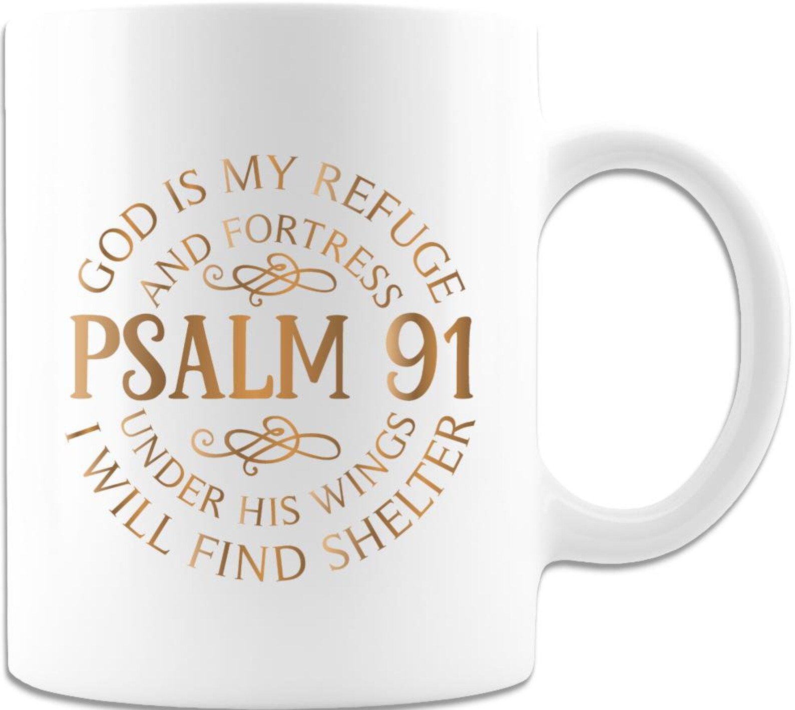 PSALM 91 MUG, Christian Coffee Mug, God is My Refuge, Scripture Mug ...