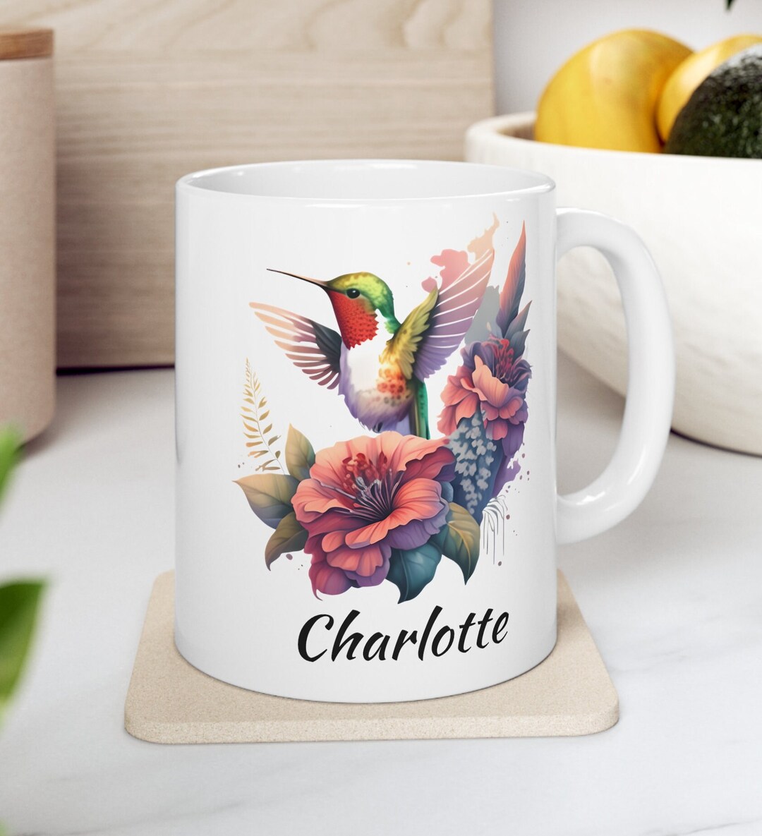Personalized Hummingbird Cup, Hummingbird Coffee Mug, Hummingbird ...