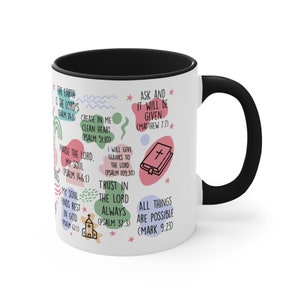 My Daily Bible Affirmations Mug, Bible Quotes Mug, Bible Verse Mug ...
