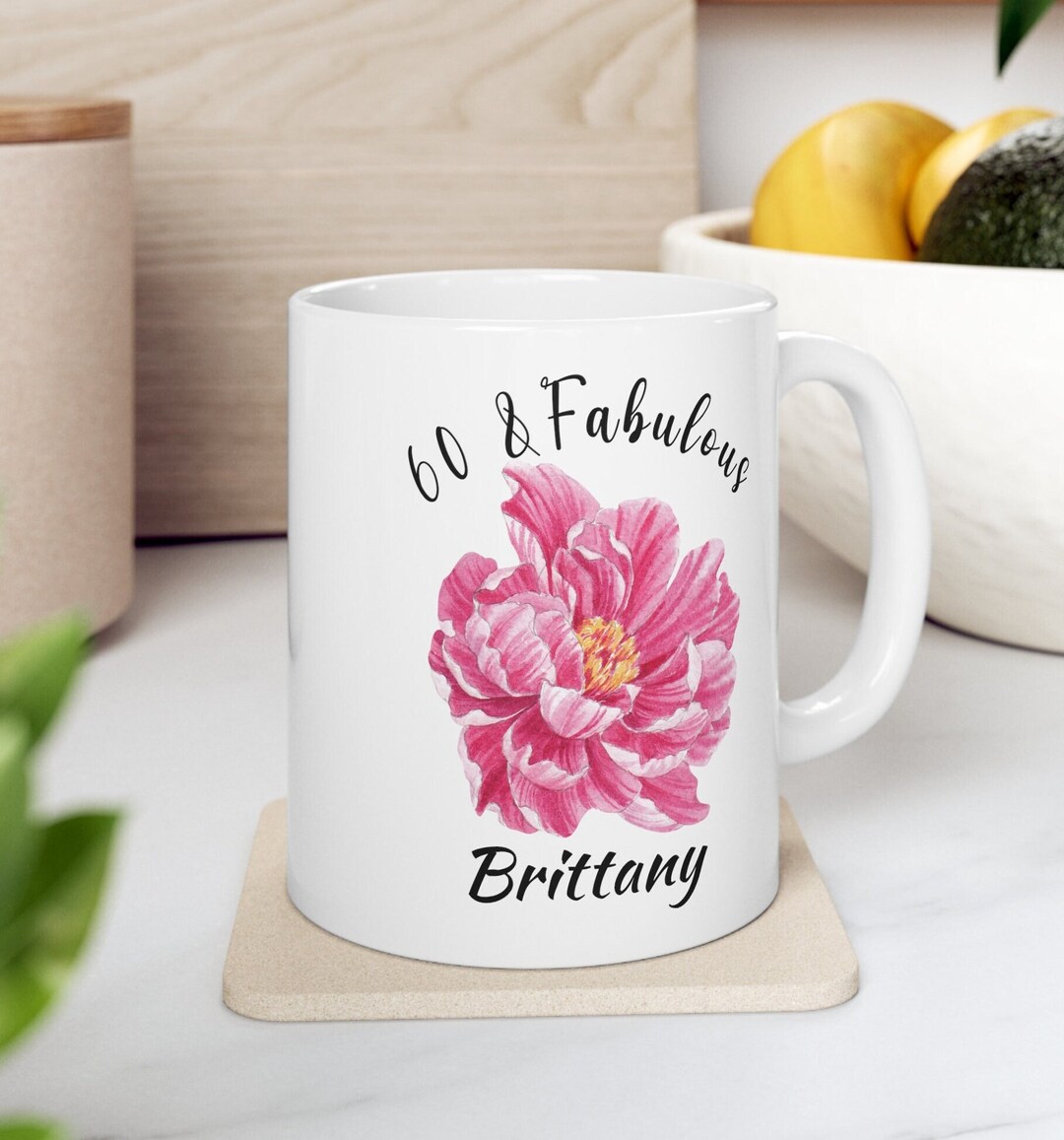 60 and Fabulous Mug, 60th Birthday Mug, 60th Birthday Cup, Vintage ...