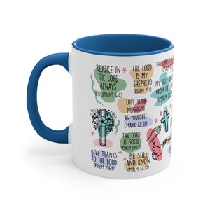 My Daily Bible Affirmations Mug, Bible Quotes Mug, Bible Verse Mug ...