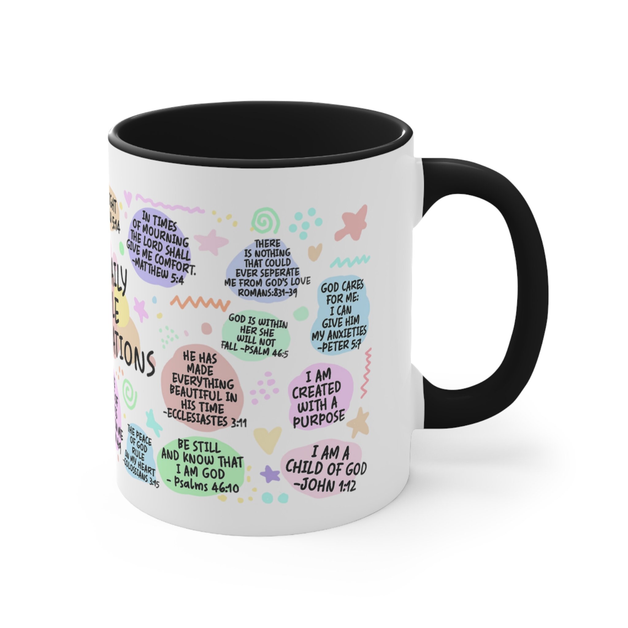 My Daily Bible Affirmations Mug Bible Quotes Mug Bible Verse - Etsy