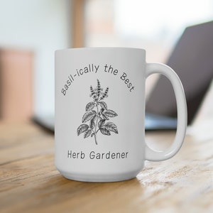 Herb Cup, Gardener Mug, Gardening Coffee Mug, Plant Lover Mug, Gift for ...