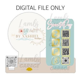 Round Logo Scan to Pay QR Code Sign Laser Cut File, Sign SVG, Glowforge ...