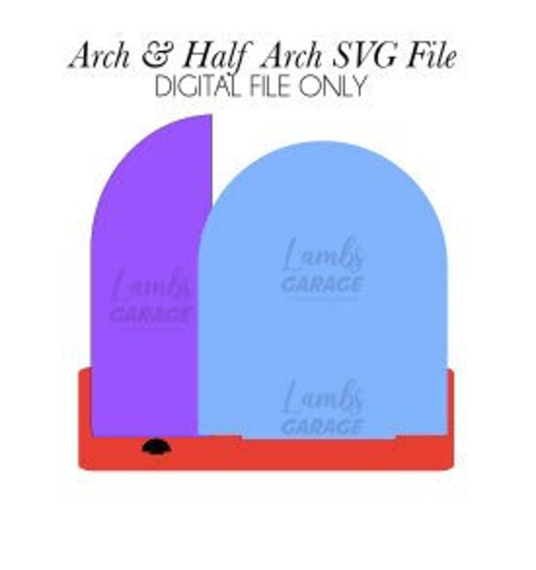 Modern Arch Sign SVG Template With Stand and Card Holder | Glowforge ...